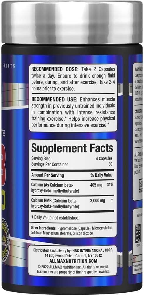 AllMAX Nutrition HMB 3000 - 120 Capsules | Muscle Recovery & Repair ...