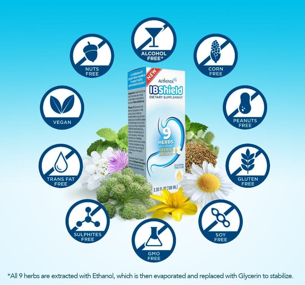 IBShield Glycerin Tincture 100ml - Supports Healthy Gastrointestinal ...