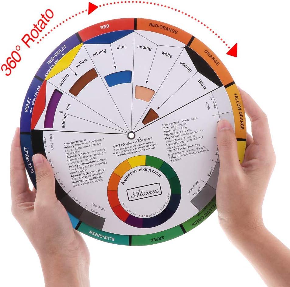 JimKing Creative Color Wheel - Paint Mixing Learning Guide for Makeup ...