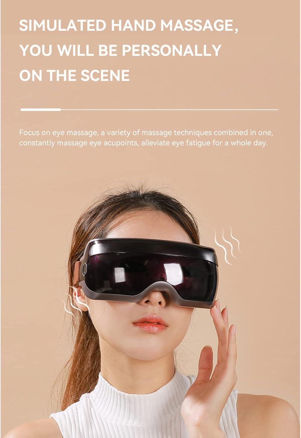Smart Eye Massager | 16 Massage Heads Hot Compress & Human-Like Massage ...