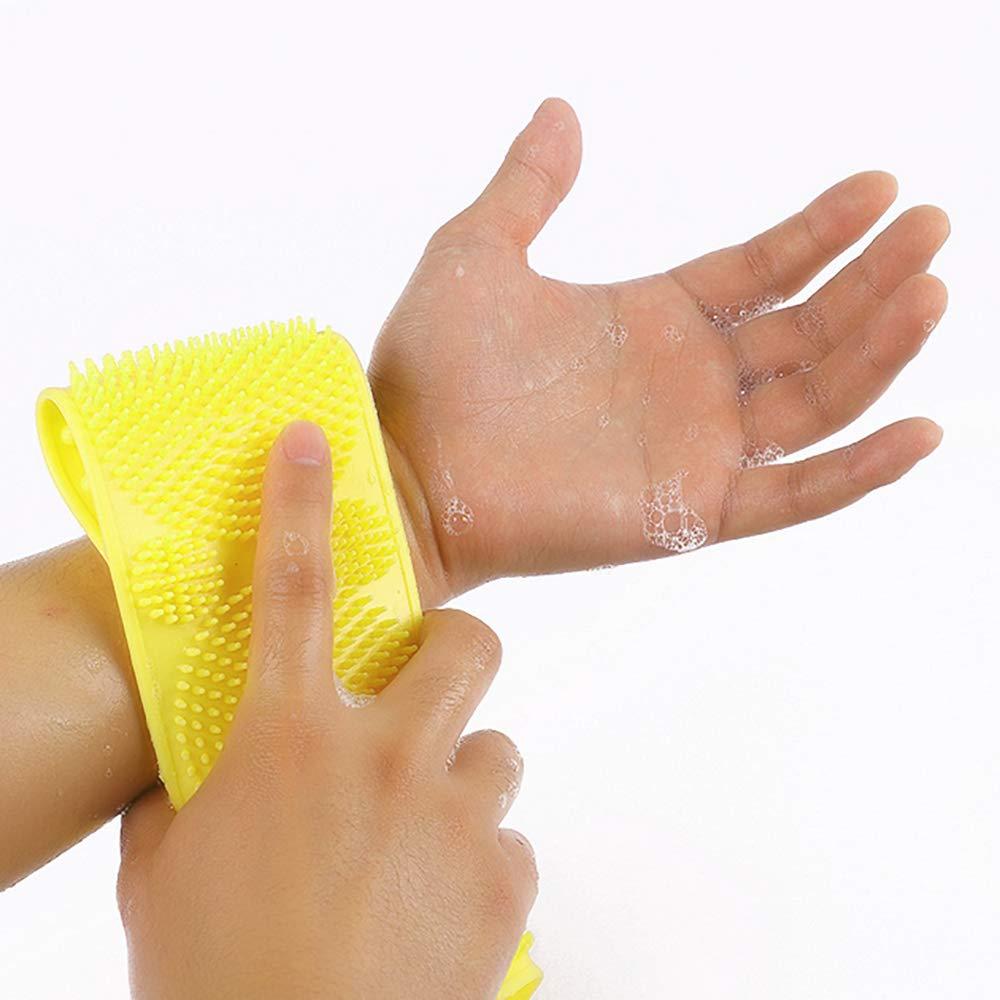 Silicone Back Scrub Exfoliating Back Scrubber - Yellow 23.5 Inch | Buy ...