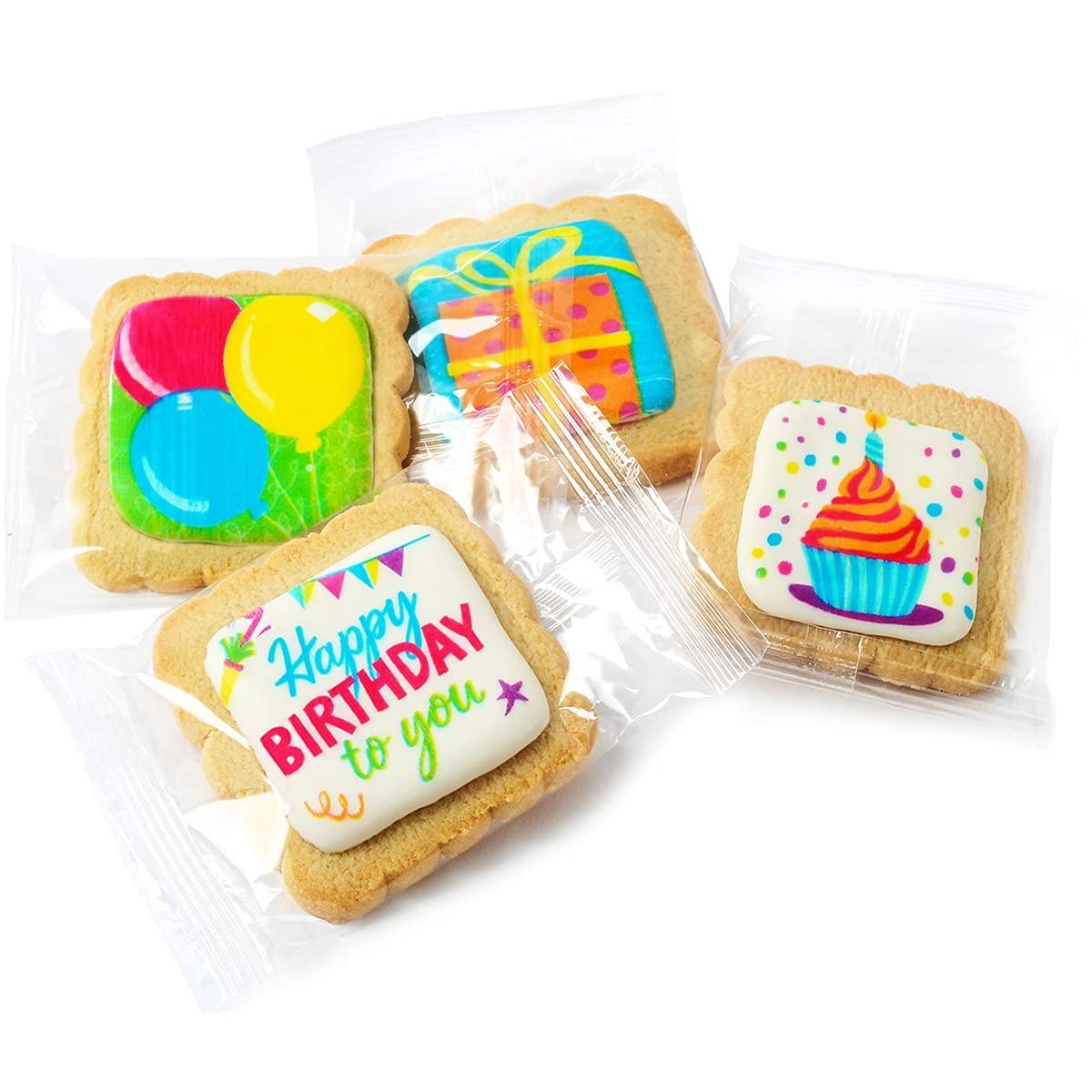 Happy Birthday Cookies 12 Pack Gift Basket | Nut-Free | For Kids, Men ...