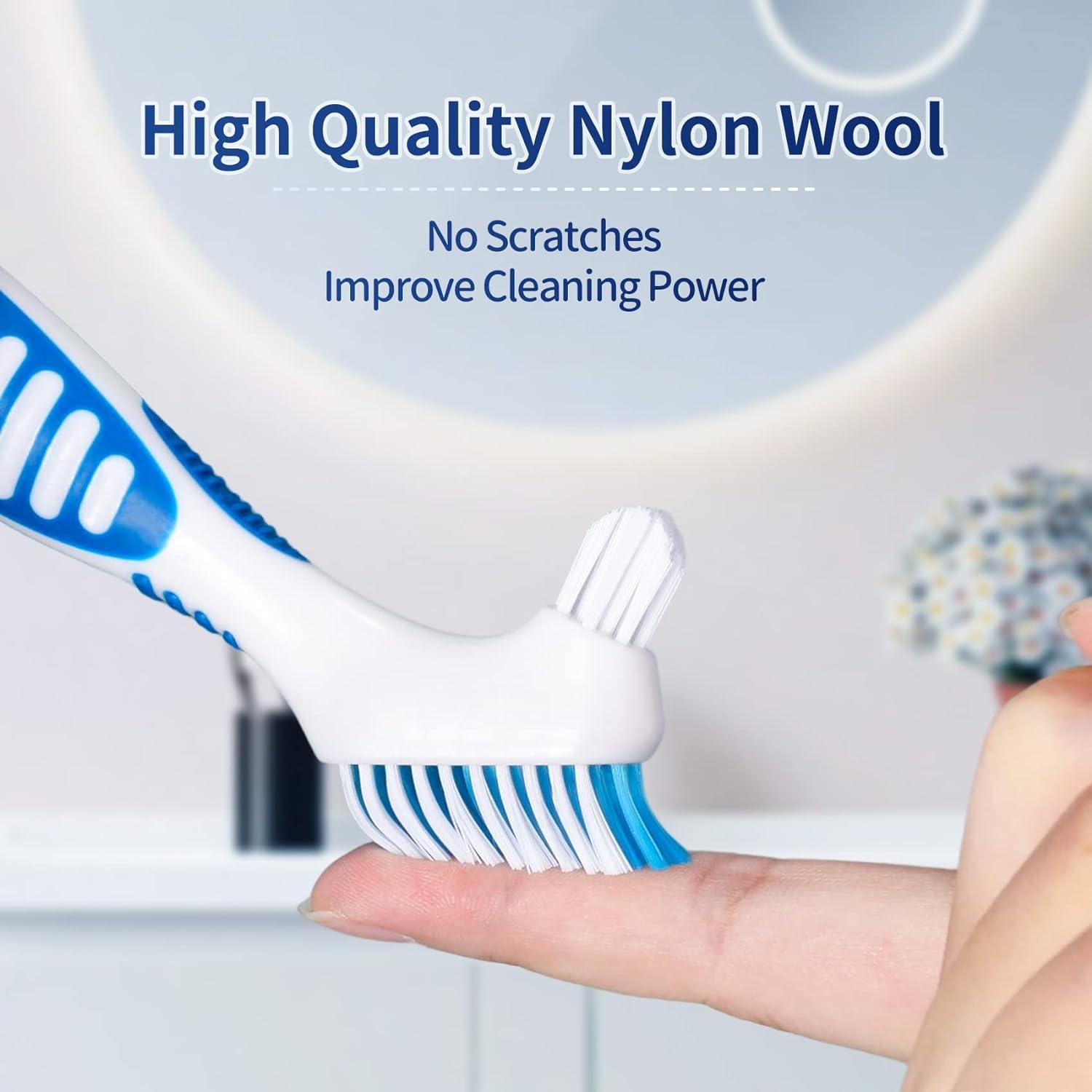 Annhua 2 Denture Brush - Double Sided Soft Bristles for Denture ...