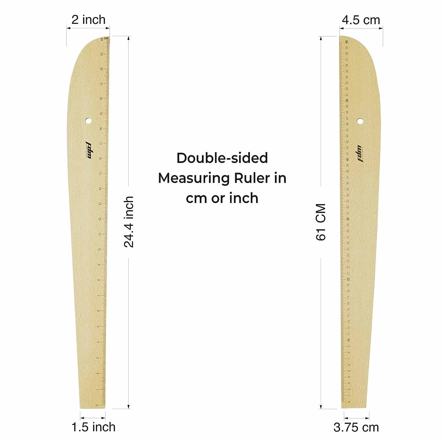 FDM 7 Piece Wooden Fashion Drawing Ruler Set for Tailors, Designers ...