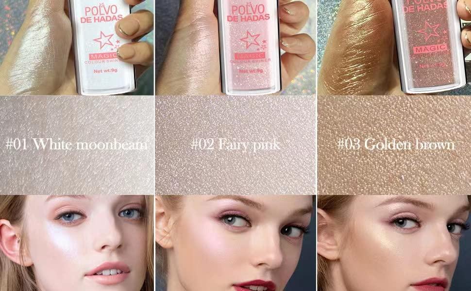 HANDAIYAN 3 Colors Fairy Highlight Patting Powder for Natural Three ...