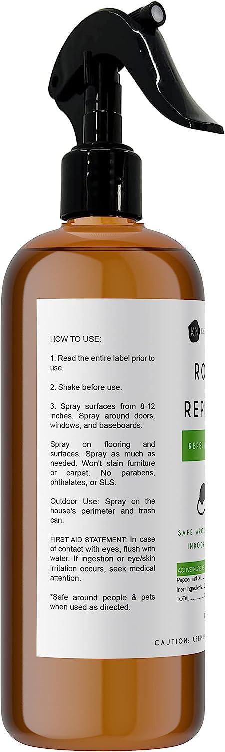Kate Naturals 16oz Rodent Repellent Spray - Peppermint Oil Formula for ...