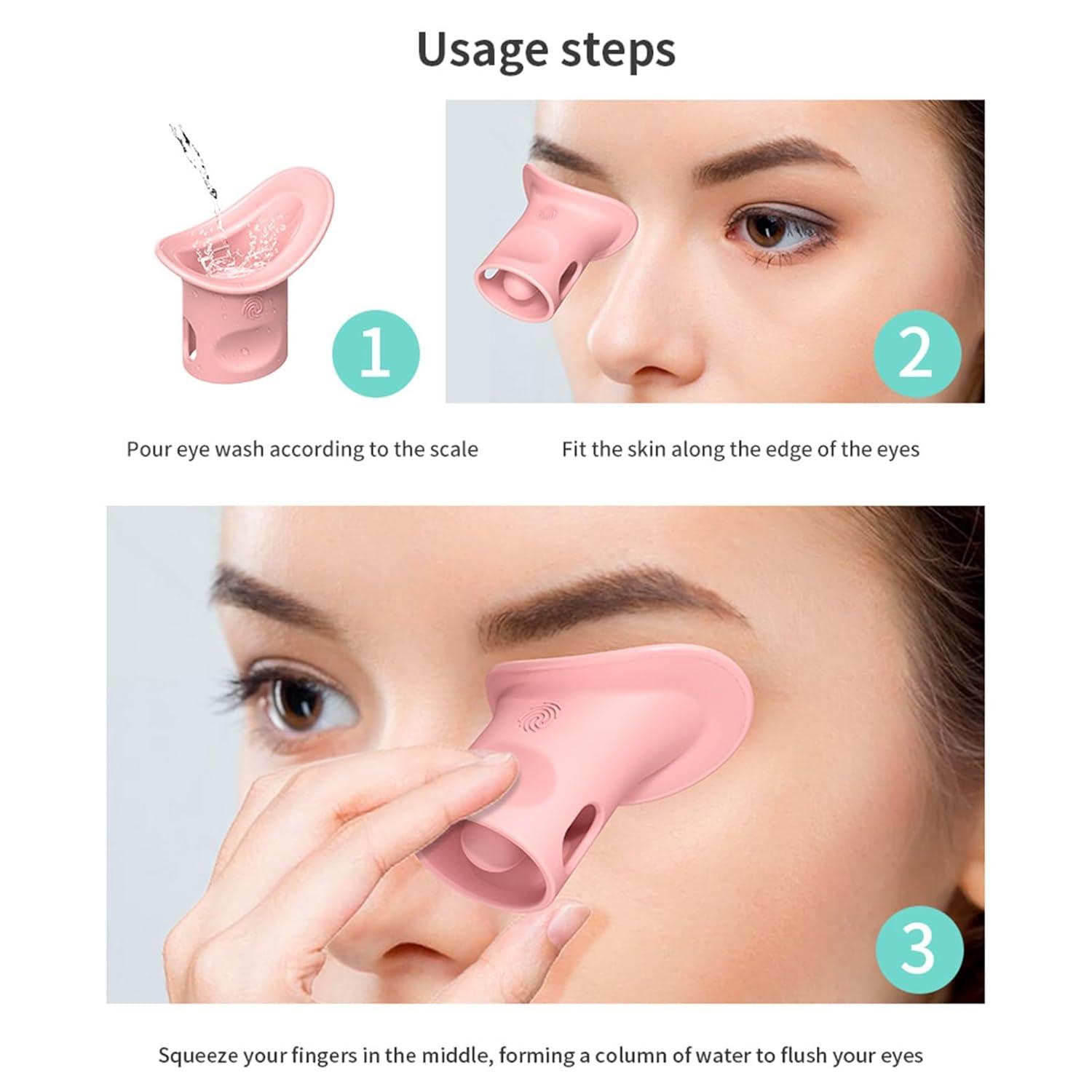 Portable Silicone Eye Flushing Cup - Soft Eye Cleaner for Rinsing ...