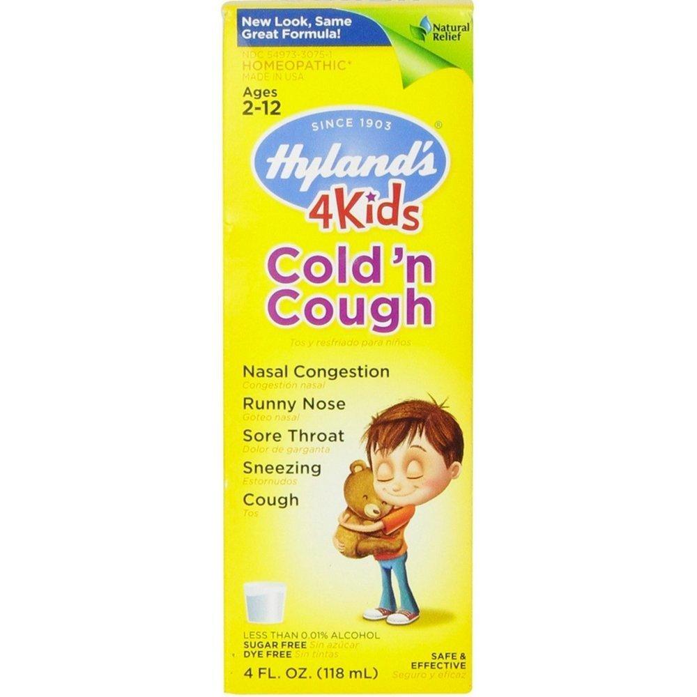 Hyland's Kids Cold 'N Cough 4 oz - Natural Relief for Cough & Cold ...
