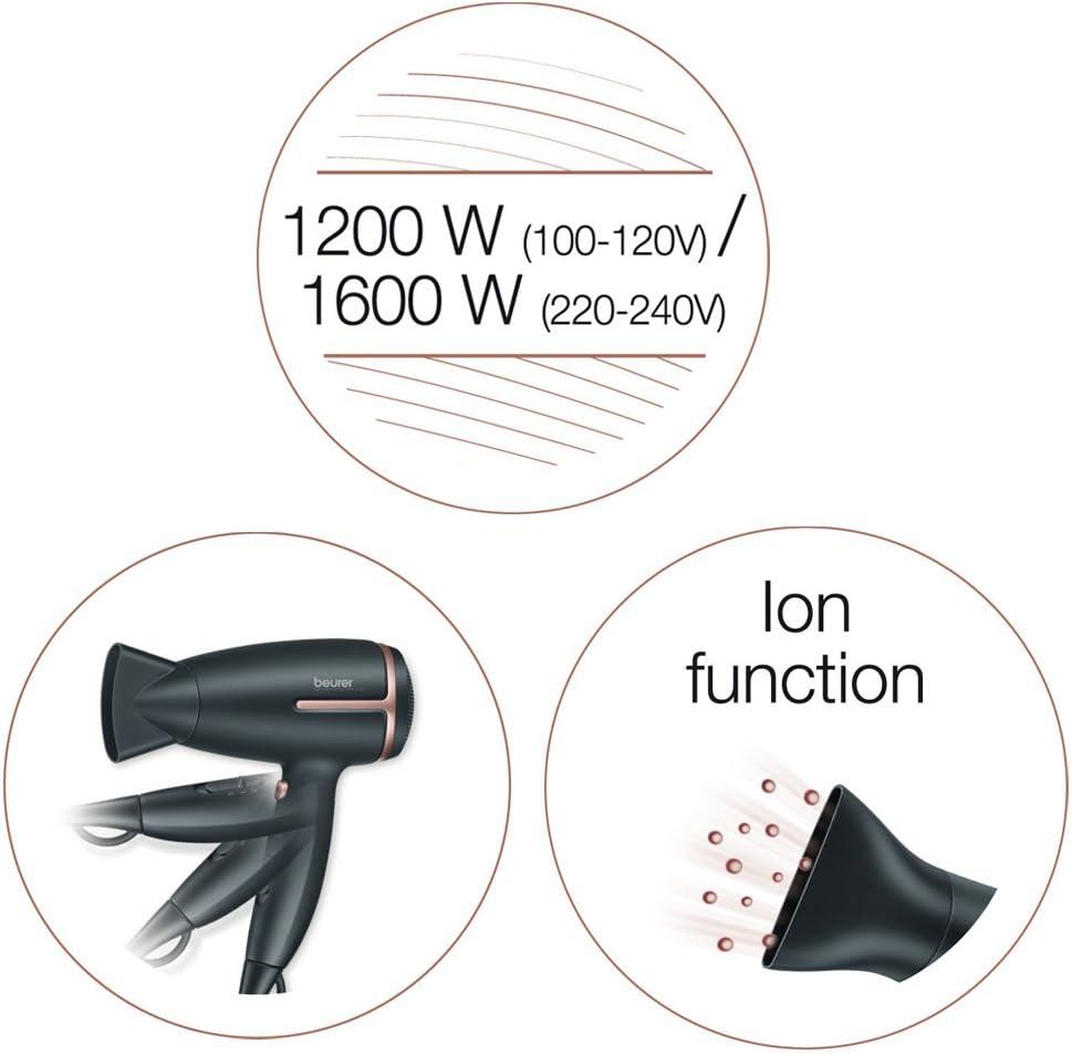 Beurer Style Pro HC25 Travel Hair Dryer - Dual Voltage Lightweight ...