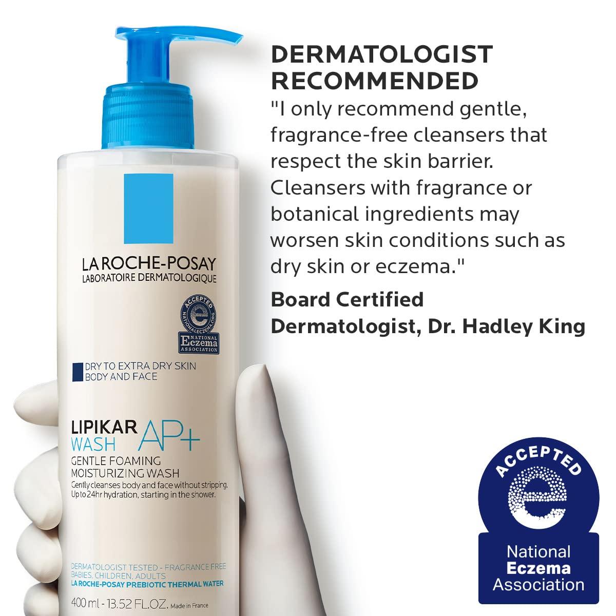 La Roche Posay Lipikar Wash AP+ Body & Face Wash with Pump for Extra ...