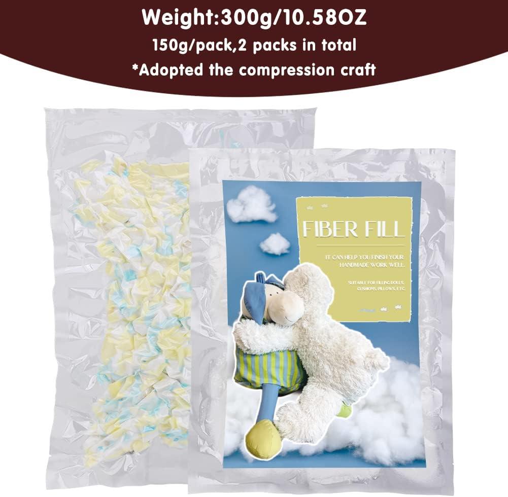 Yizzvb 2 Pack Polyester Fiber Fill Shredded Foam Stuffing (300g) - High ...