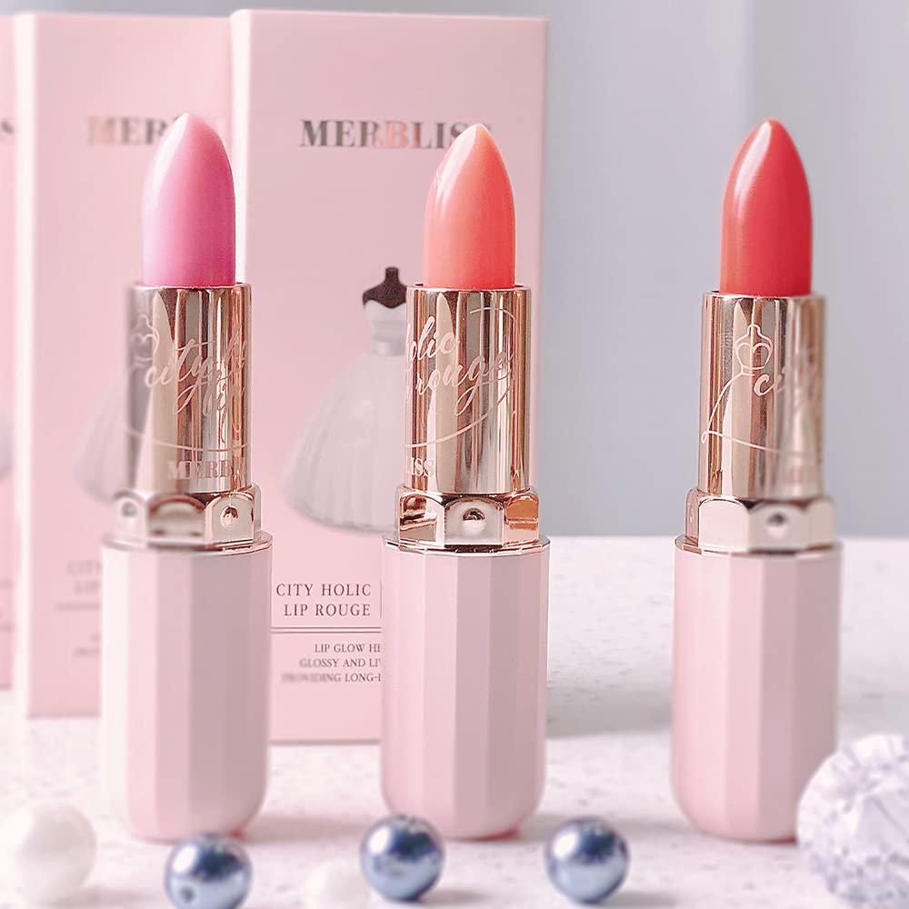 MERBLISS City Holic Lip Glow - Napoli Pink Tinted Lip Balm with ...