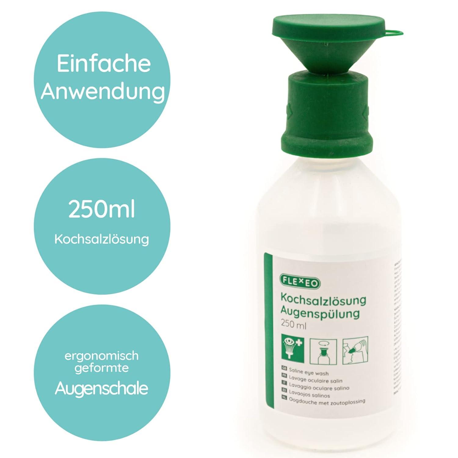 Buy 250ml Eye Rinsing Saline Solution - Sterile NACL 0.9% Eye Wash Flap ...