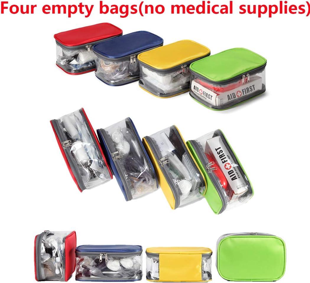 First Aid Color Coded Pouch Set - Red, Green, Blue, Yellow - Medical ...