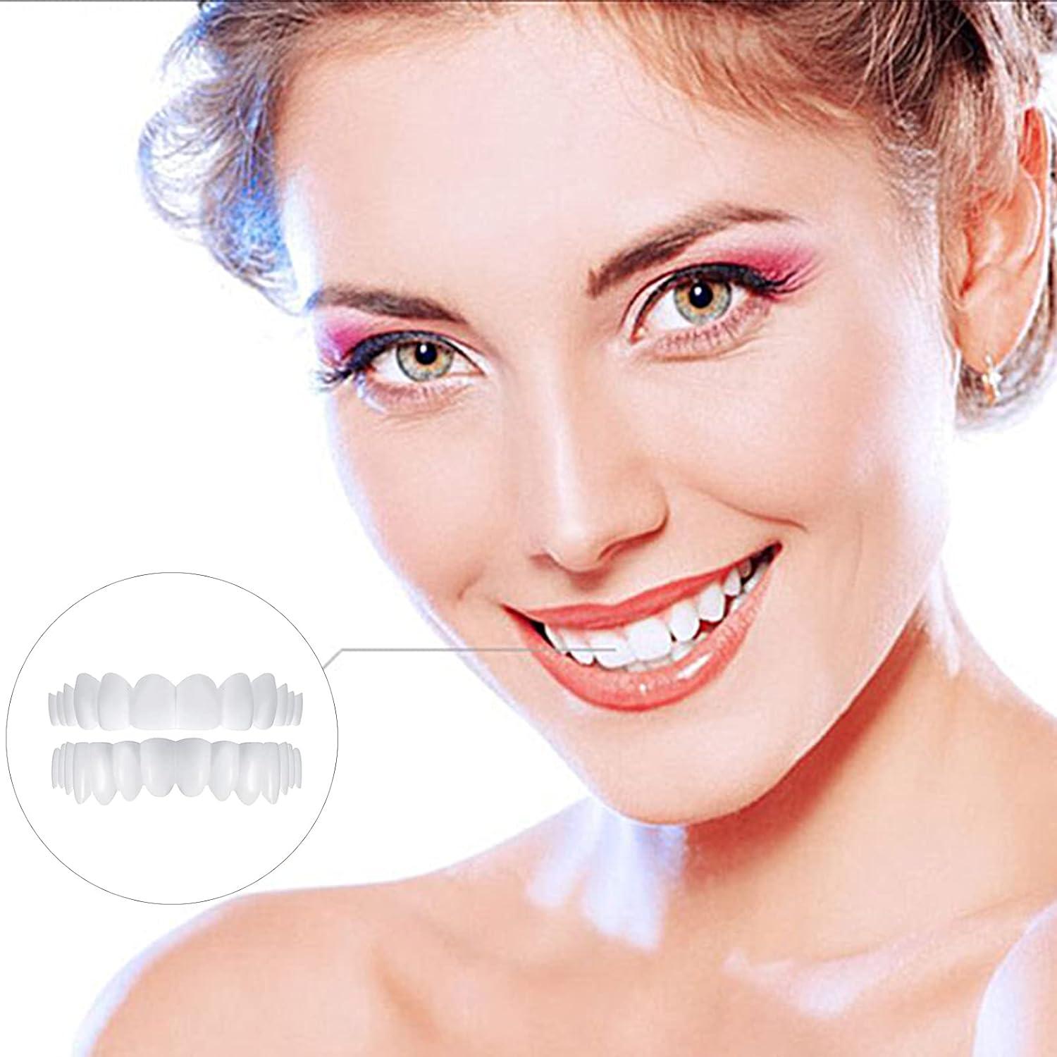 Snap-On Smile Instant Veneers - Top & Bottom Fake Teeth Dentures | Buy ...