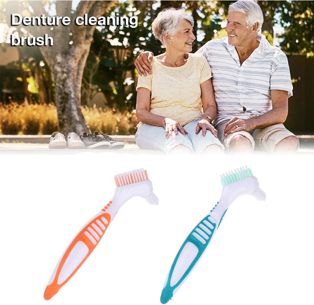 Portable Denture Double Sided Brush - Dual Head Toothbrush for False ...
