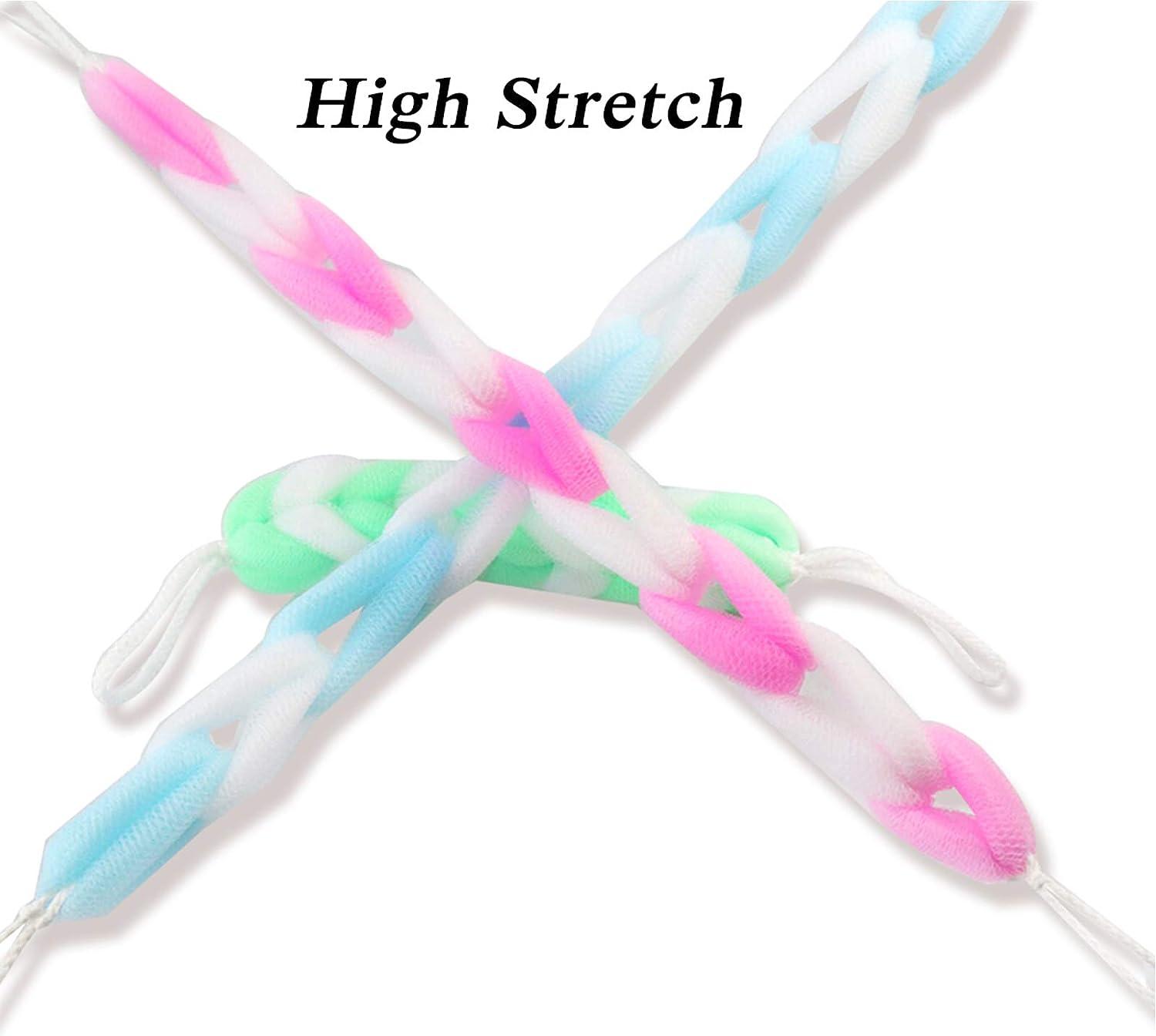 Echolife 3-Piece Mesh Back Scrub Shower Set - Stretchy Net Scrubber ...