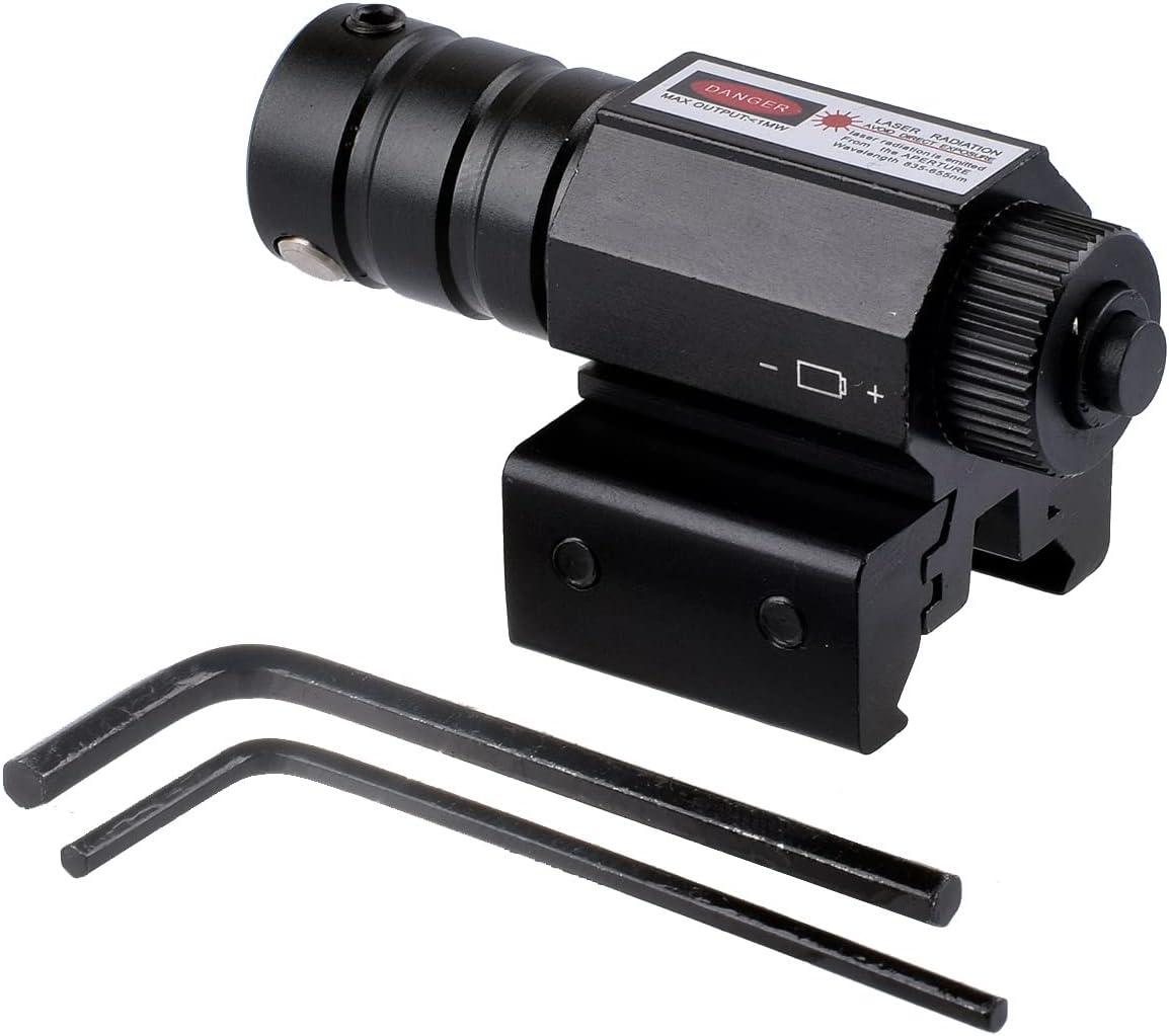 Compact Tactical Red Laser Sight with Picatinny Rail Mount for Pistol ...