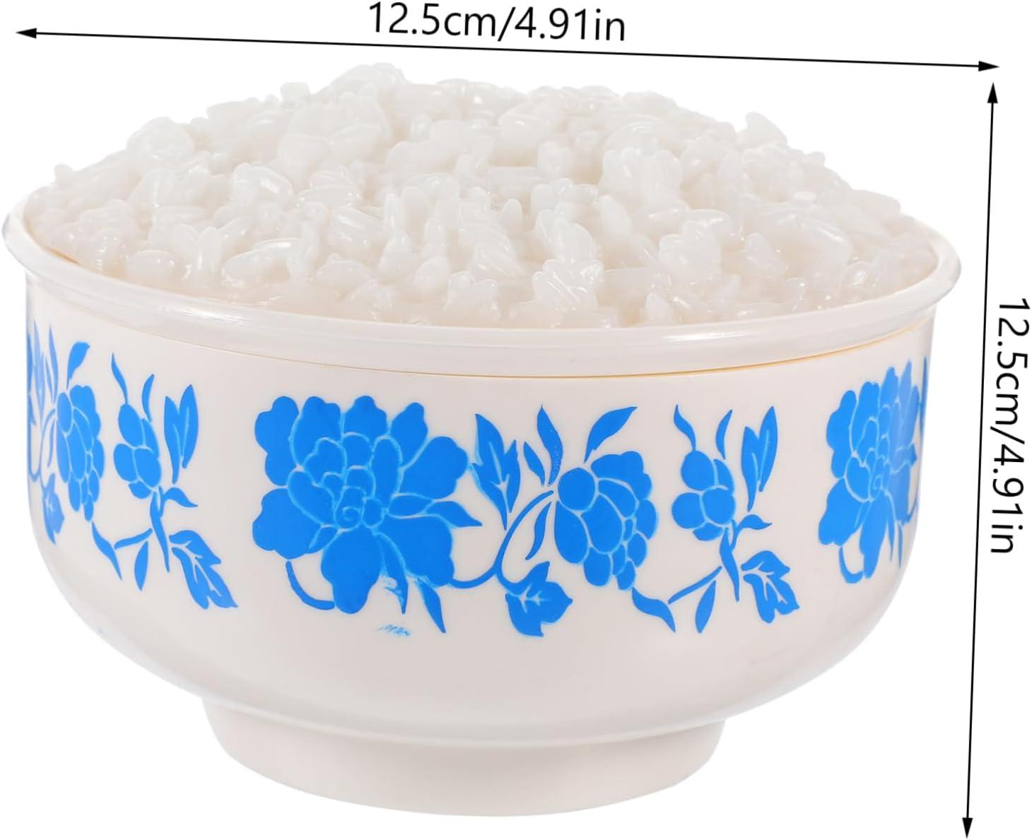 Toyvian 2pcs Simulated Rice Toy Models Food Plastic Cooked Rice ...