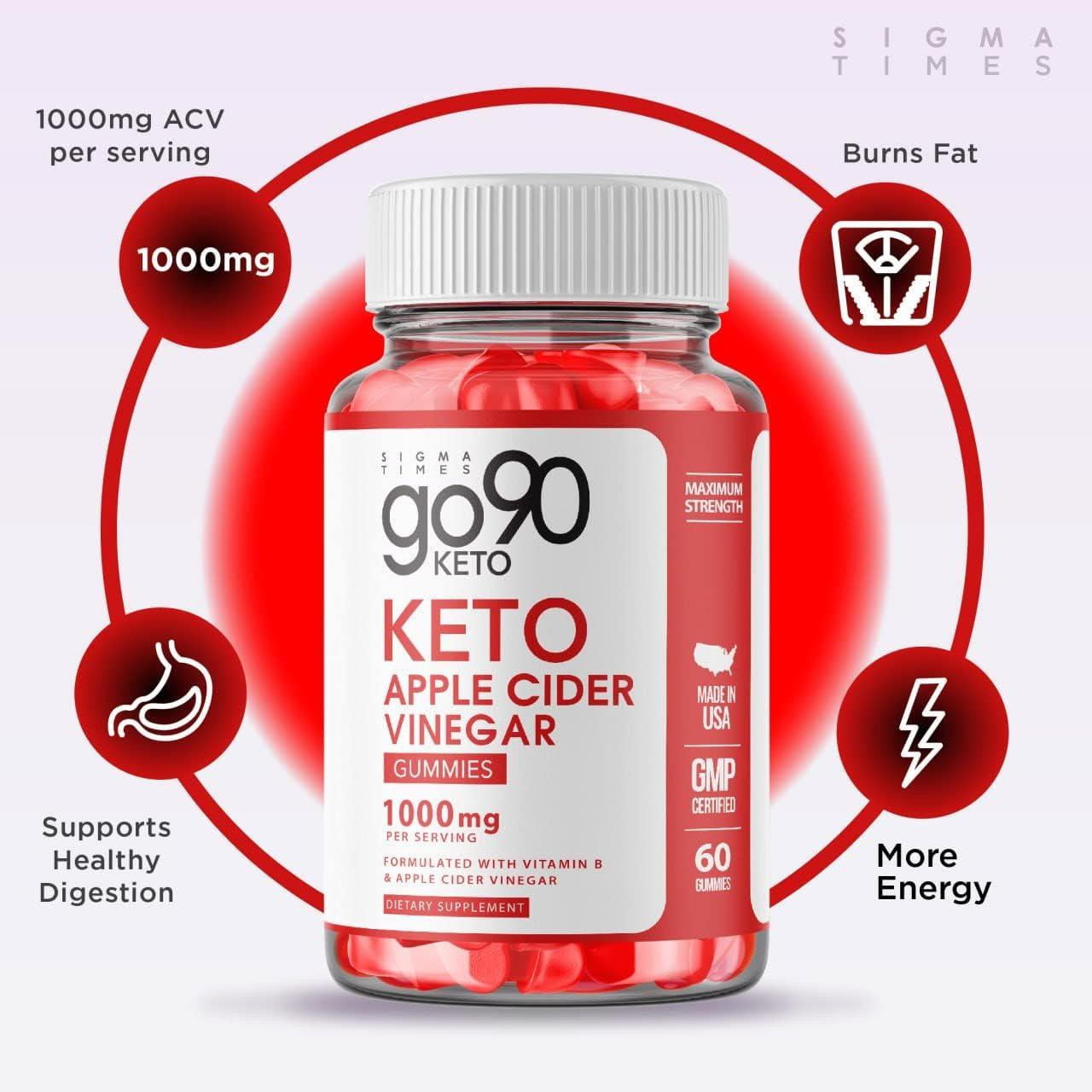 (3 Pack) Go90 Keto ACV Gummies - Advanced Weight Loss Formula - Made in ...
