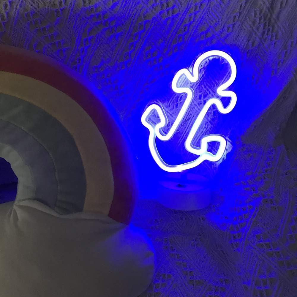 LED Anchor Neon Signs Neon Night Light with Holder Base for Party ...