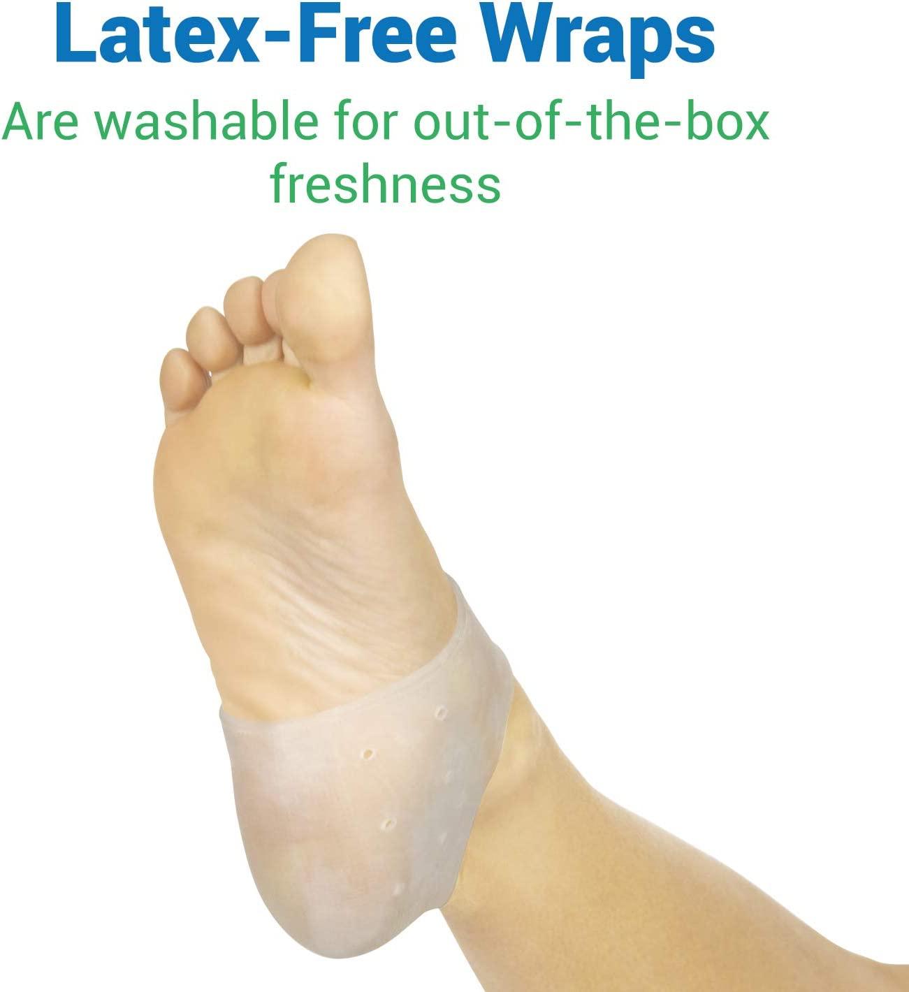 ViveSole Silicone Heel Protectors (2 Pairs) - Moisturizing Gel Guards ...