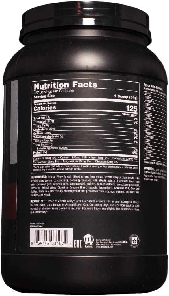Animal Whey Isolate Protein Powder - Chocolate - 2lb | Post Workout ...