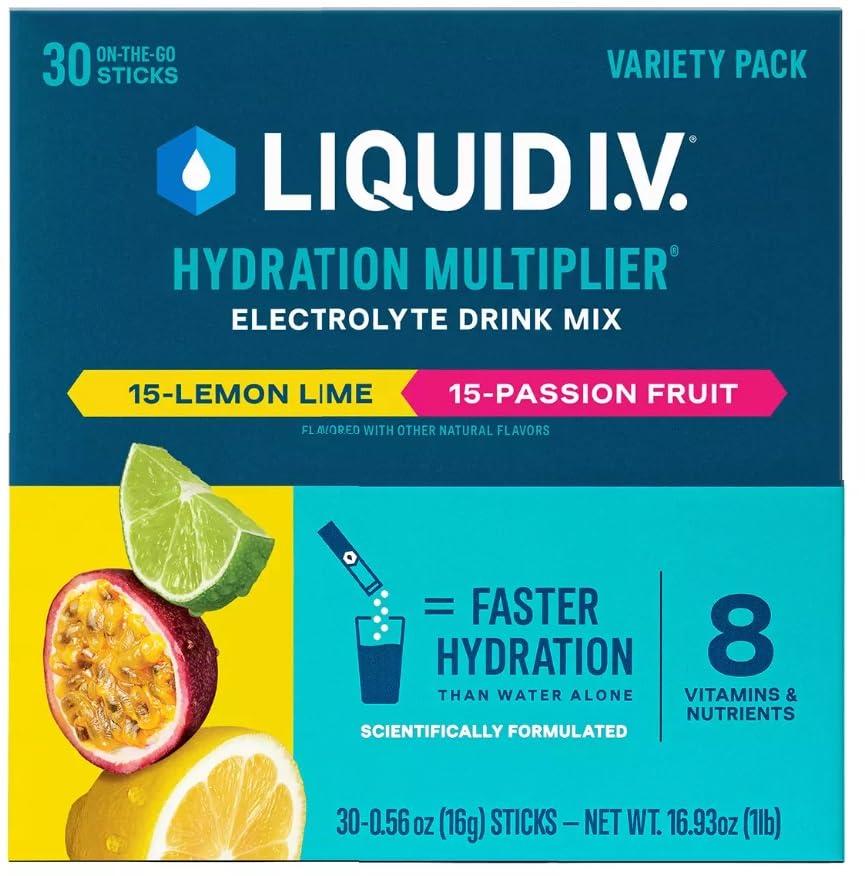 Liquid IV Hydration Multiplier Drink Mix - 30 Individual Stick Packets ...