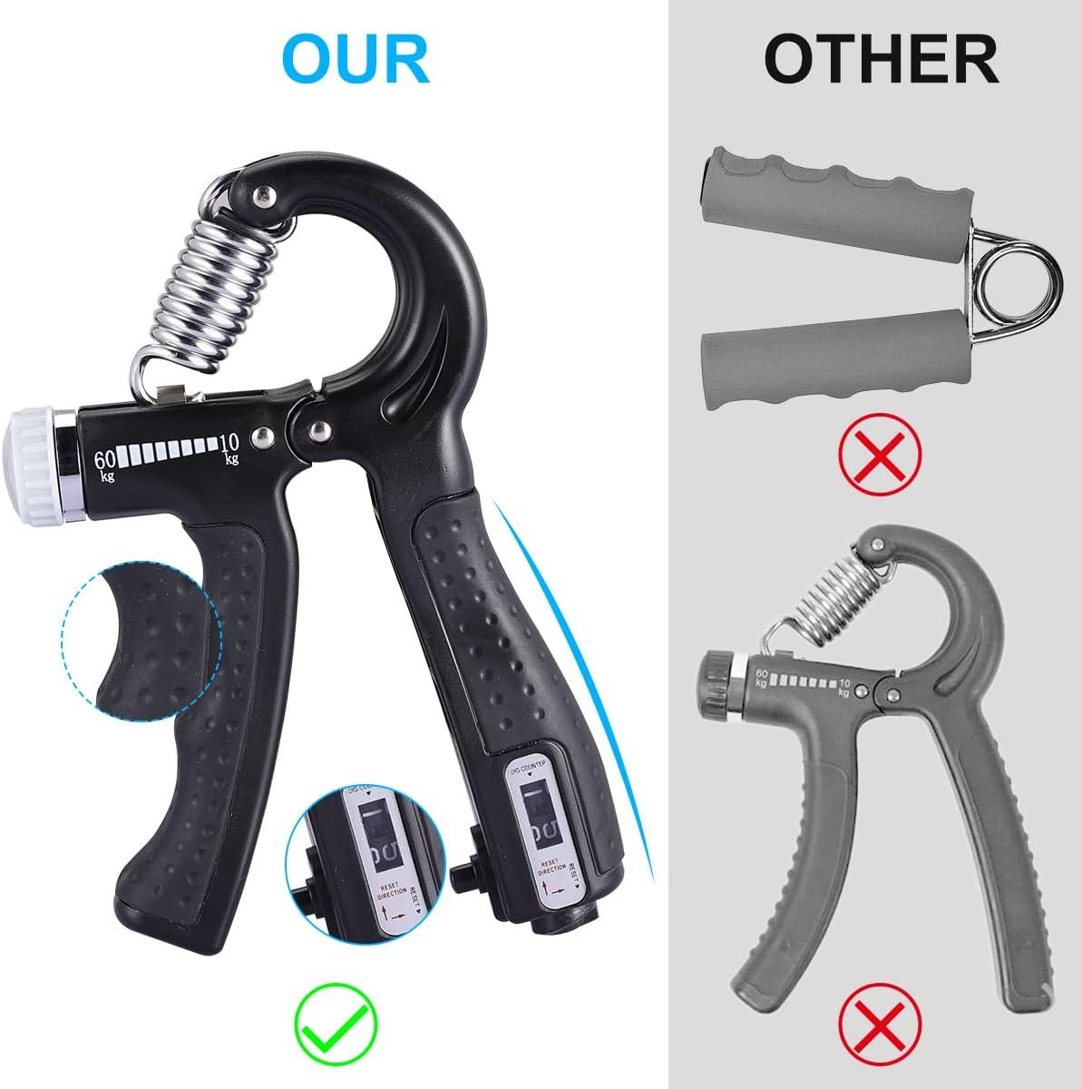 Adjustable Grip Strength Trainer - Hand Exerciser for Finger, Hand ...