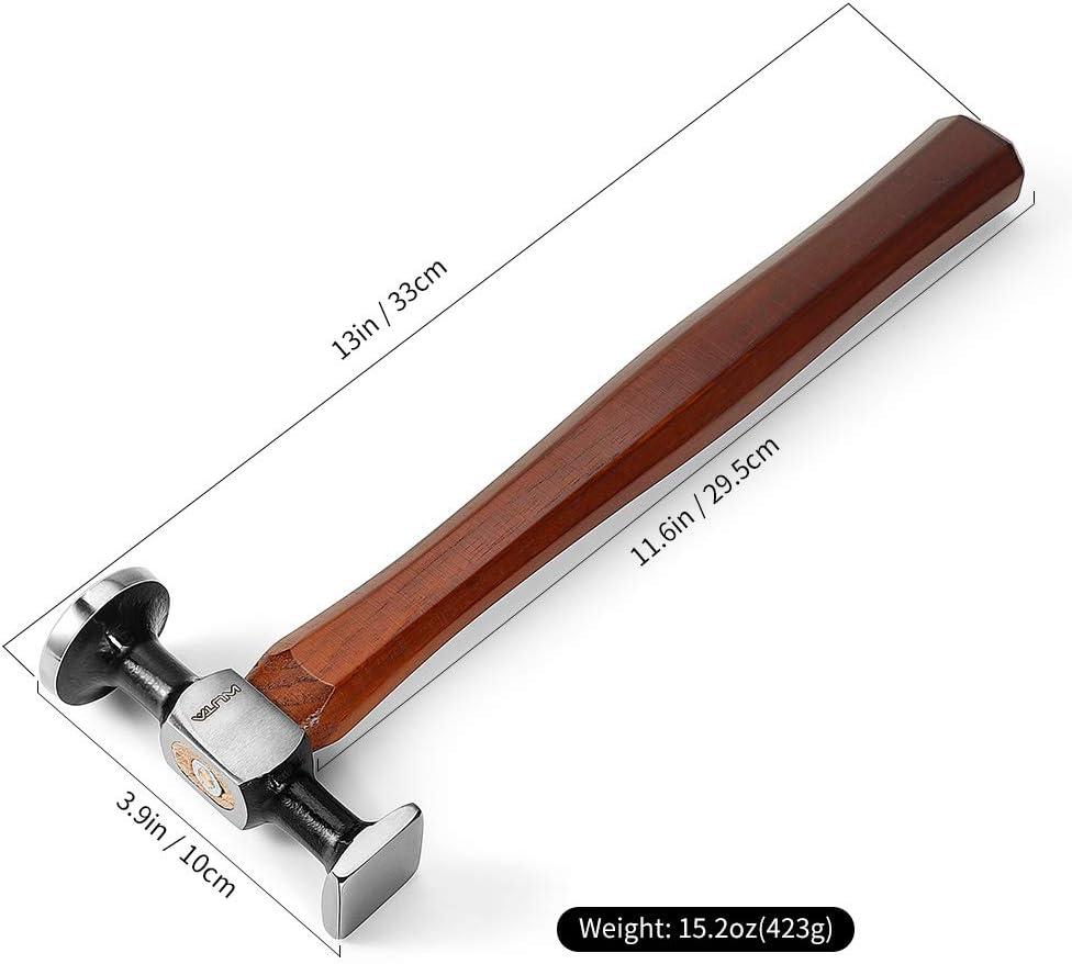 WUTA Leather Mallet Hammer - Professional Carbon Steel Double Head ...