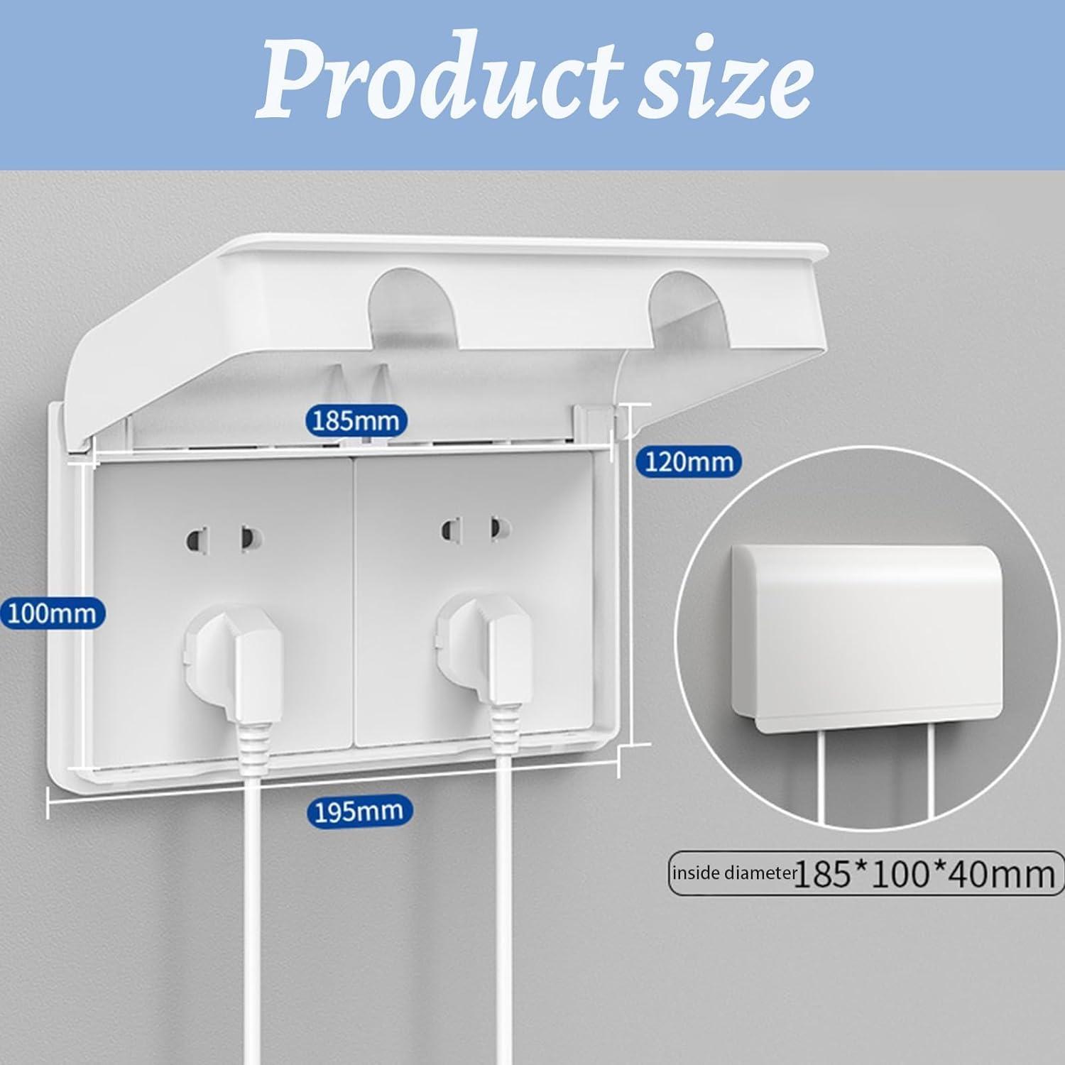 CZEUTB Waterproof UK Plug Socket Covers - Double White Socket Cover ...