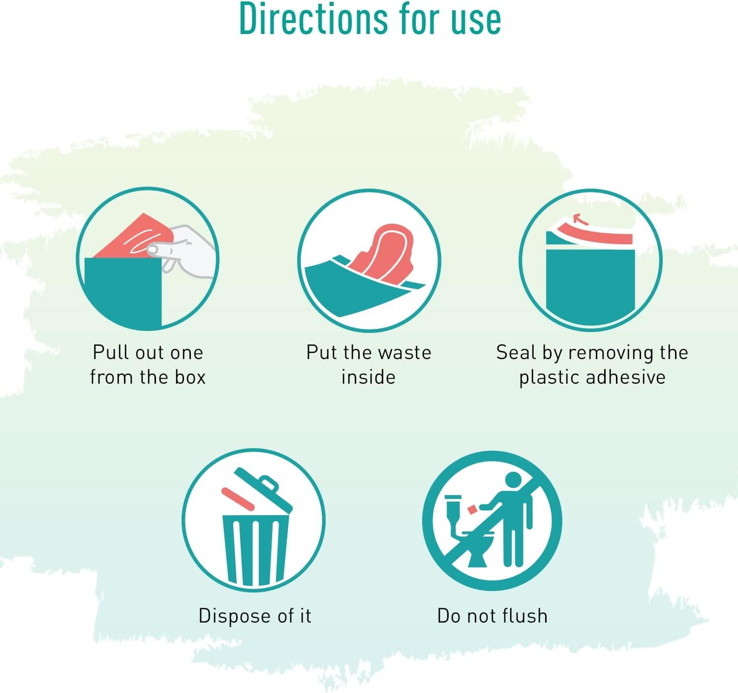 Sirona Personal Disposal Bags - 30 Bags for Tampons, Pads, Liners ...