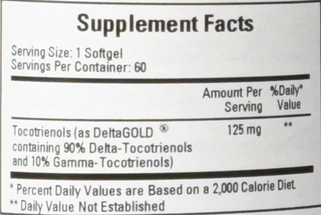 Ecological Formulas Annatto Tocotrienols 125mg - 60 Softgels | Health ...