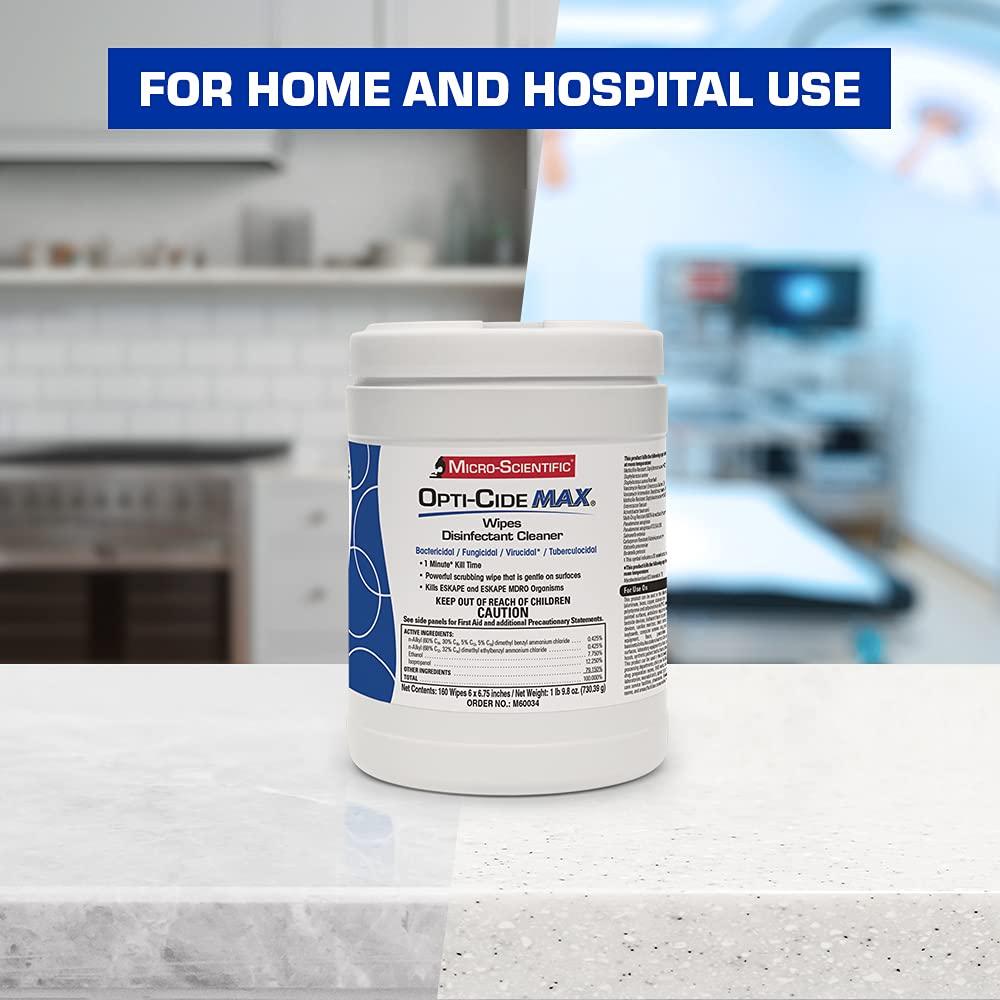 Micro-Scientific M60034 Disinfectant Cleaner - 160 Wipes | Opti-Cide ...