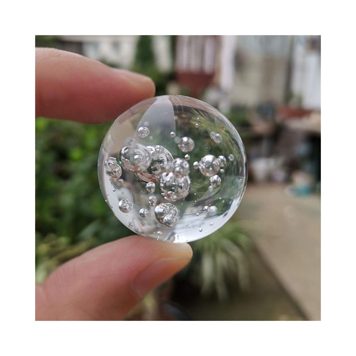 Fennchun 30mm Crystal Ice Rack Bubble Ball - Feng Shui Glass Ornaments ...