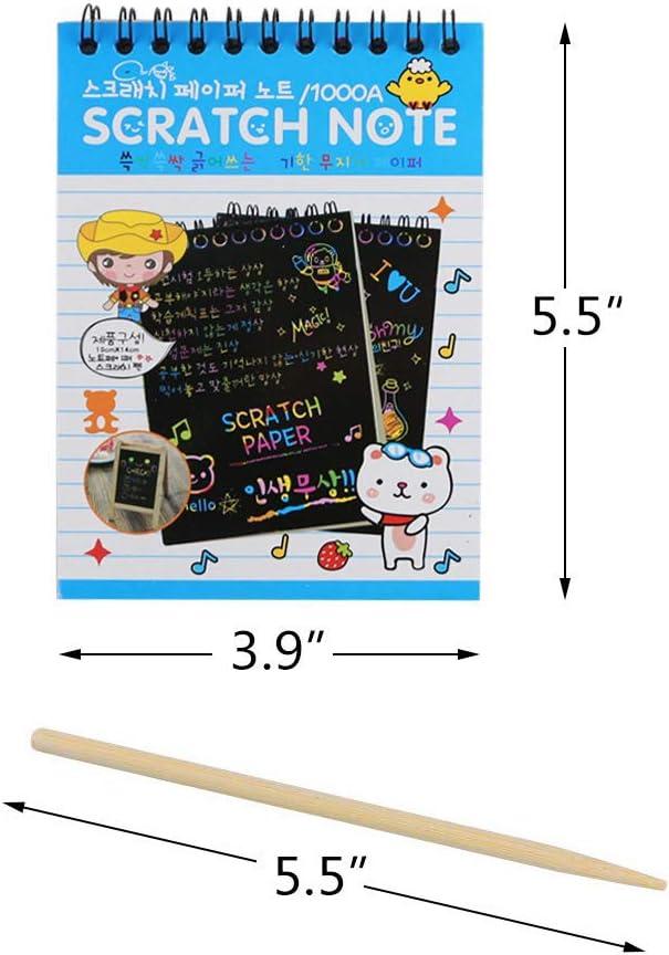 IFfree 16Pack Rainbow Scratch & Sketch Note Pads Rainbow Scratch Mini ...