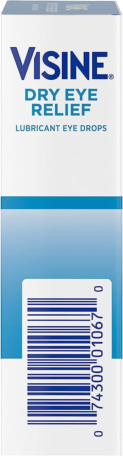 Visine Dry Eye Relief Lubricant Eye Drops | Moisturize & Soothe ...