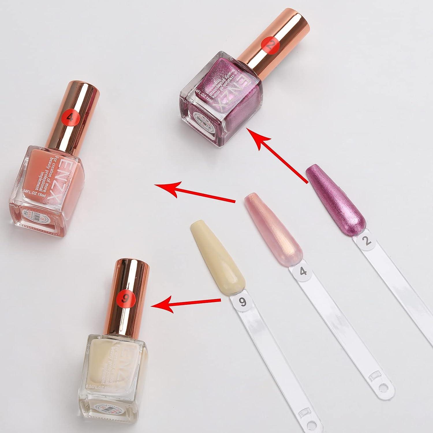 300 Pcs Nail Swatch Sticks with Number Stickers - Clear Fan-shaped ...