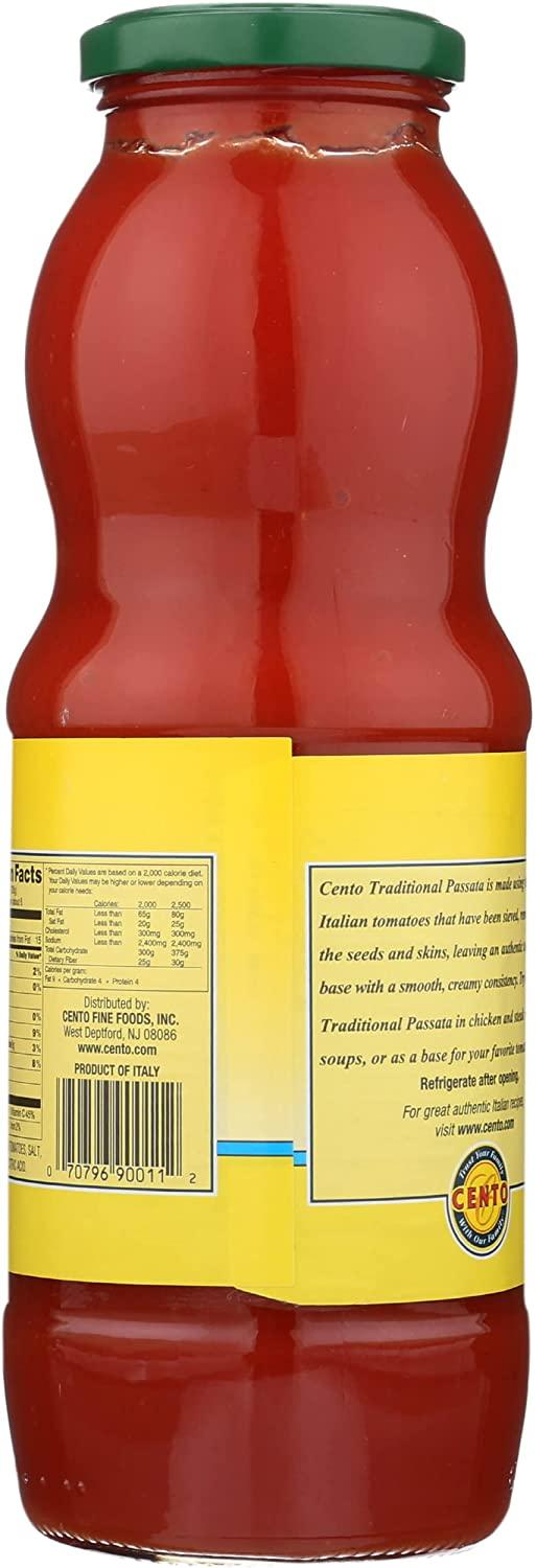 Cento Crushed Passata Tomatoes 24oz - 1.5lb (Pack of 2) | Premium ...