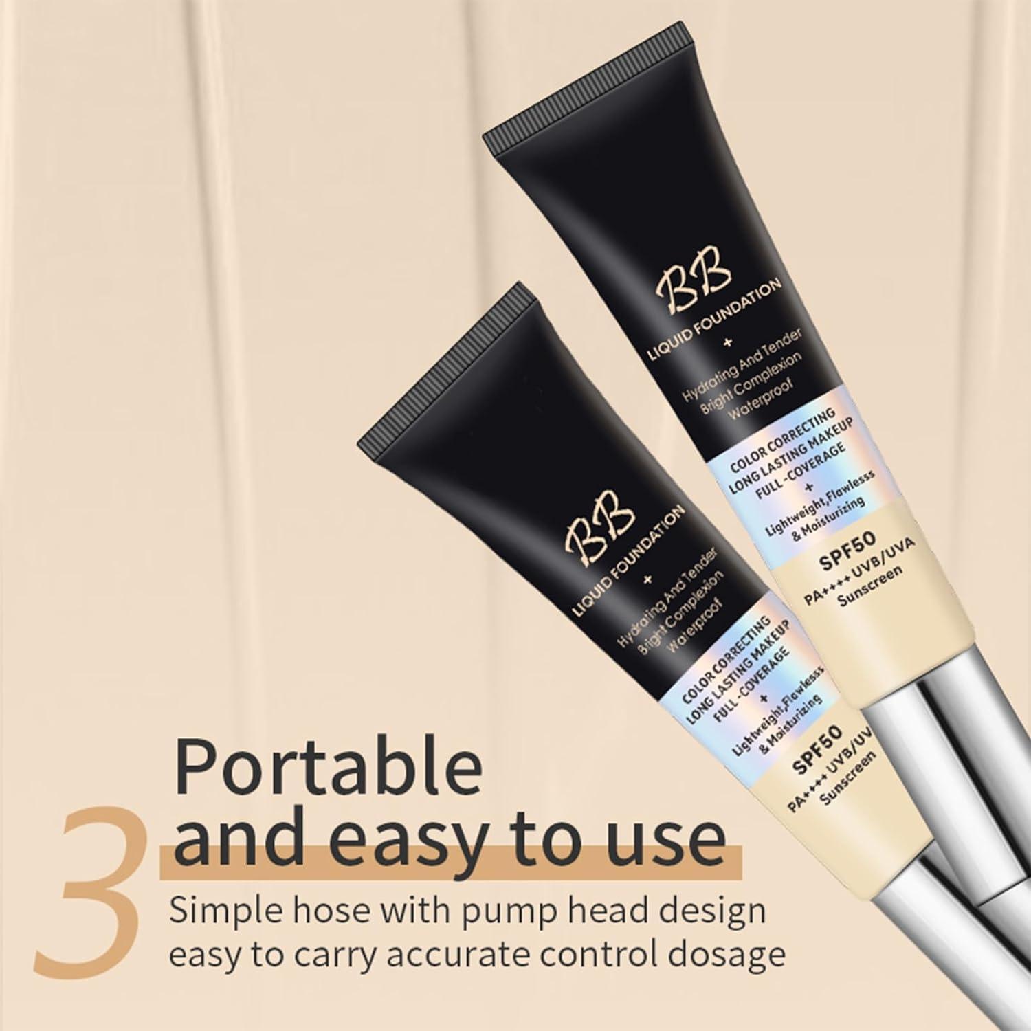 SPF50+ BB Cream Tinted Moisturizer for Women | Hydrating Sunscreen with ...
