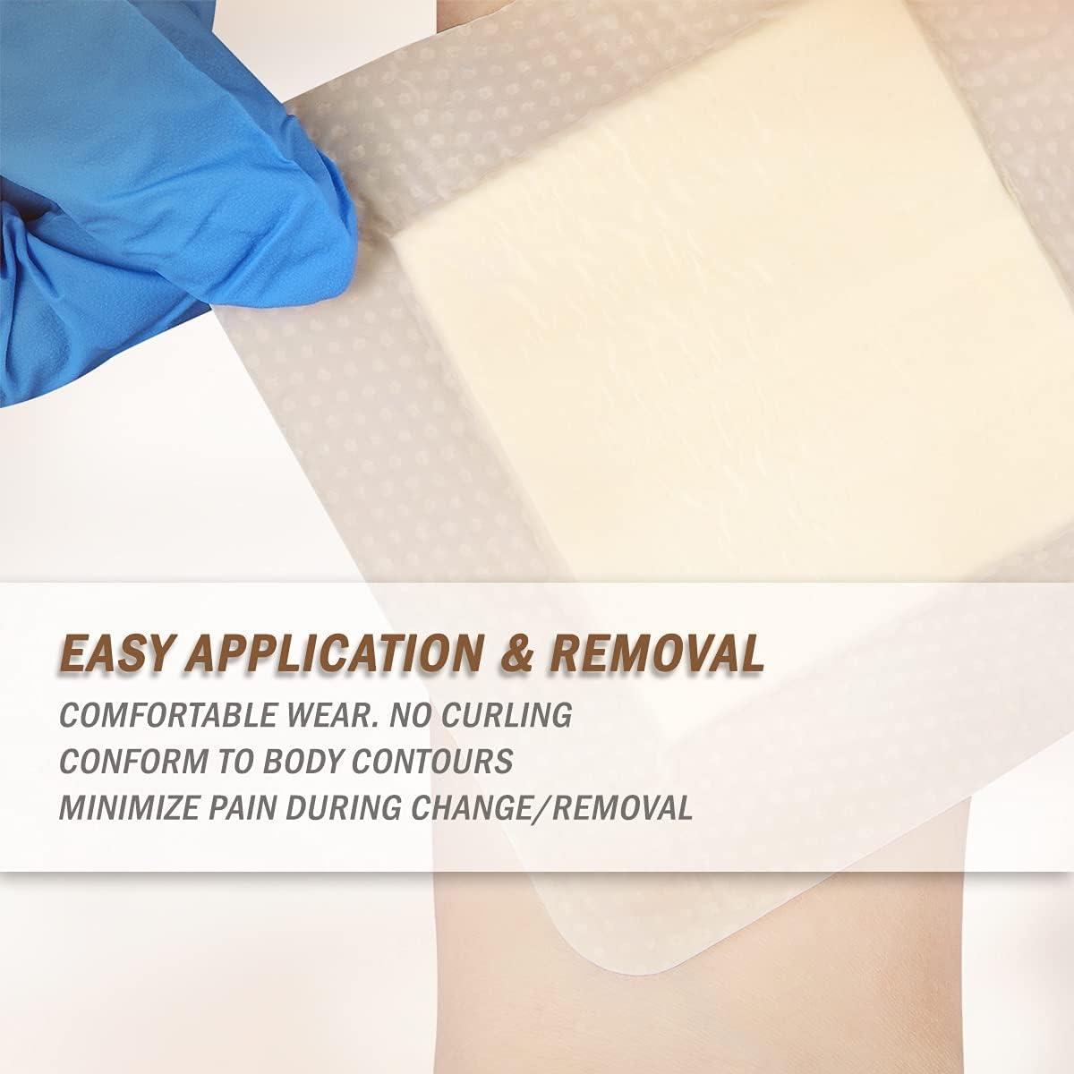 Everlit Silicone Foam Dressing 3x3, 10 Pack - Sterile, Waterproof ...
