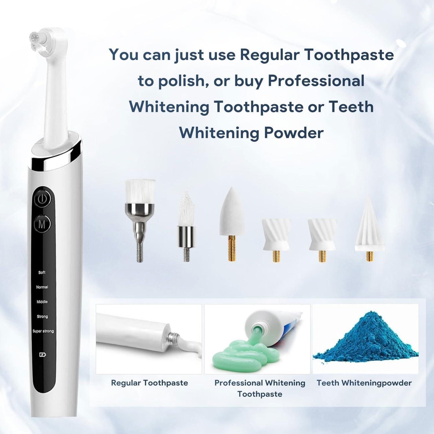 Electric Tooth Polisher Kit for Teeth Whitening & Stain Removal ...