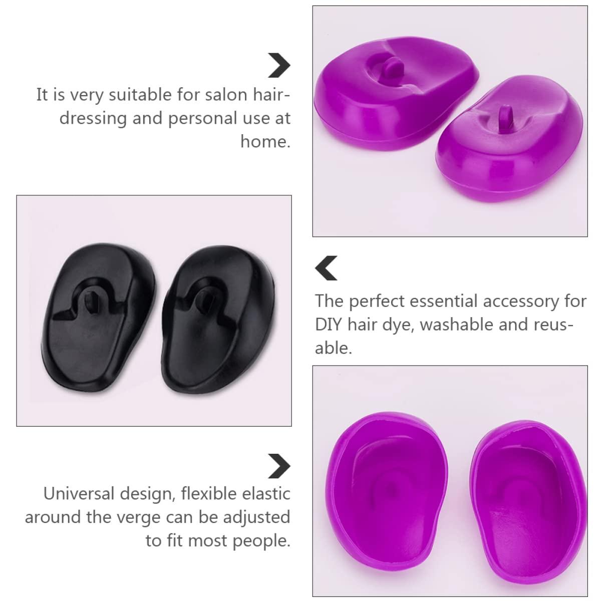 Professional Hairdressing Ear Protector - 6 Pairs of Ear Shower Caps ...