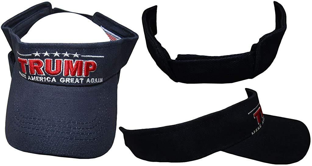 Trade Winds Trump Make America Great Again Cotton Navy Blue Visor Hat ...