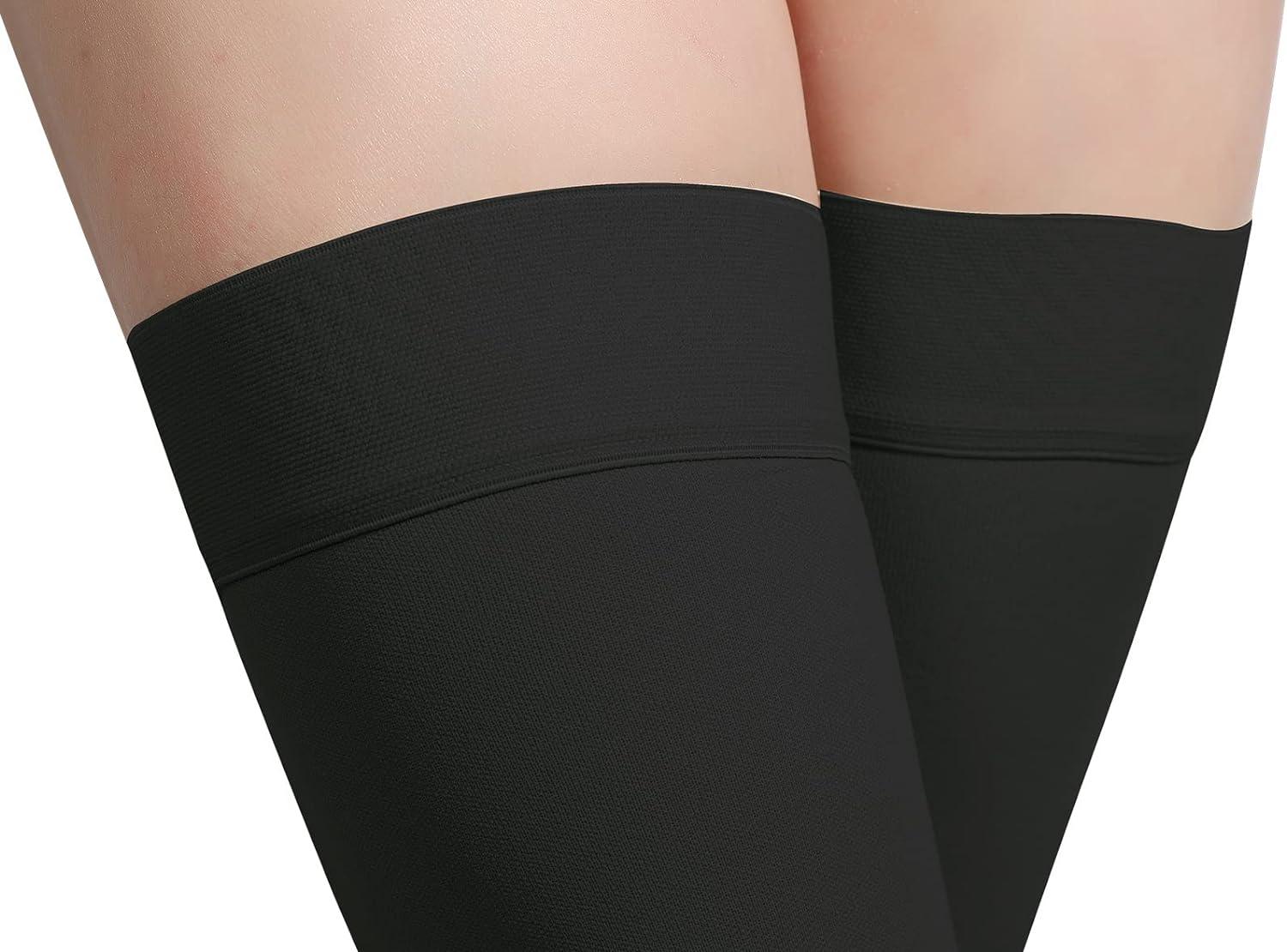 Footless Thigh High Compression Stockings - Pair | 20-30mmHg Gradient ...