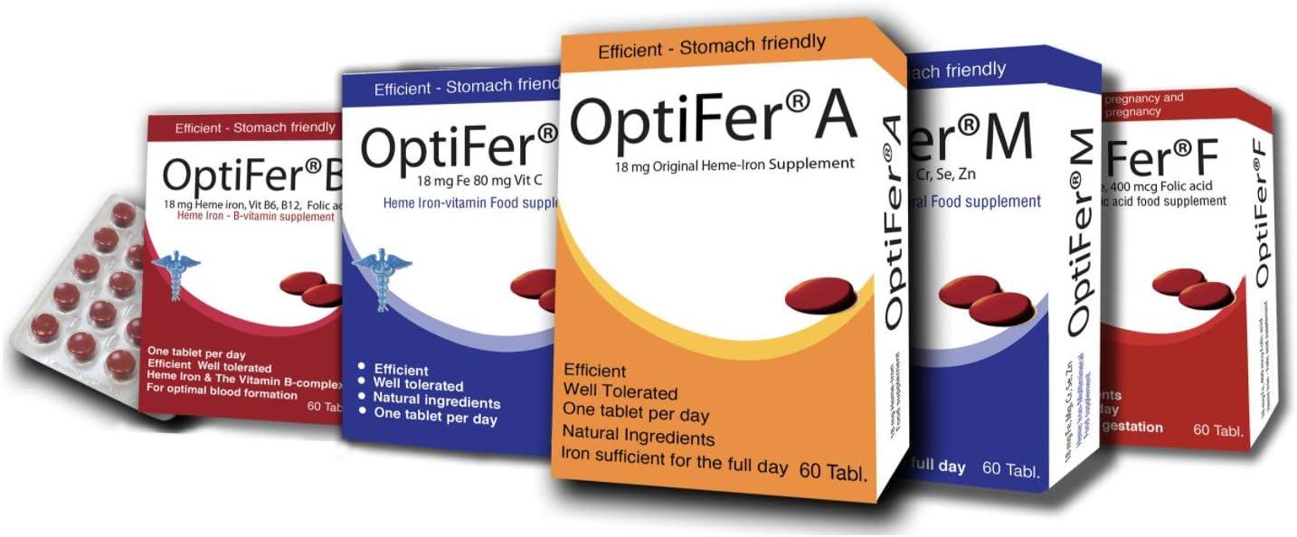 OptiFer F 60 Tablets: Natural Heme Iron & Folic Acid Supplement | Buy ...