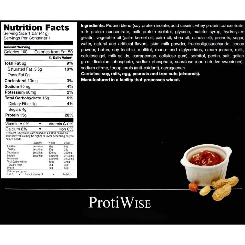 ProtiWise Caramel Nut High Protein Diet Bars (7/Box) | Low Calorie, Low Fat, Low Sugar | Buy Now ...