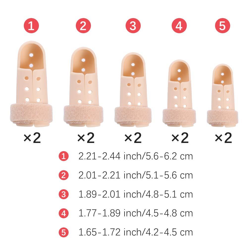 FRIUSATE Finger Splints Set - 10pcs Trigger Finger Extension Splint Kit for Adults & Children ...