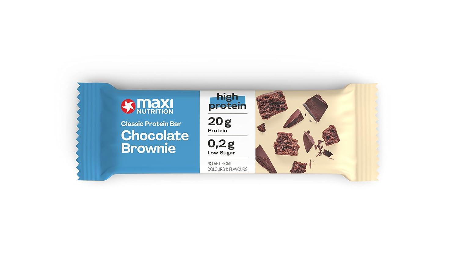 Maxinutrition Classic Protein Bar Chocolate Brownie - 21x40g High ...