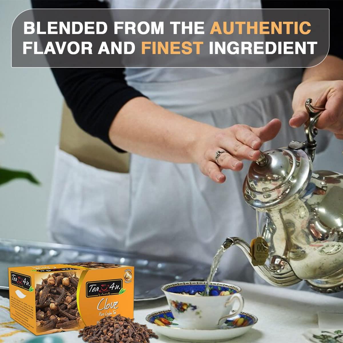 Tea4U Clove Flavored Black Tea Bags - Authentic Ceylon Tea | Buy Now ...